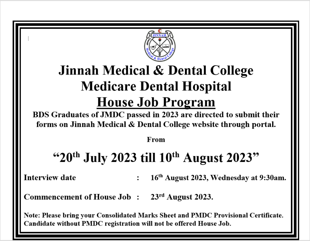 JMDC – Jinnah Medical & Dental College